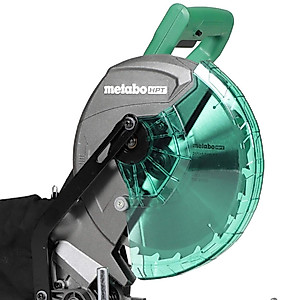 Metabo HPT | Compound Miter Saw | 10-Inch | Single Bevel | 15-Amp Motor | 0-52° Miter Angle Range | 0-45° Bevel Range | Large Table | 10" 24T TCT Miter Saw Blade | C10FCGS
