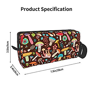 Colorful Mushroom Fashionable Pencil/Pen Case, Portable Stationery With Zipper For Teenage Men Women, Pencil Pouch Cosmetic Storage Bag