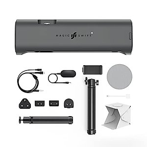 3DMakerpro 3D Scanner—0.1 MM Precision&10 FPS scan Speed Portable 3D Scanner for 3D Printing with Portable Carrying Case - Magic Swift Plus (Mono Luxury Package)