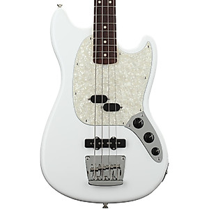 Fender American Performer Mustang Bass, Arctic White, Pau Ferro Fingerboard