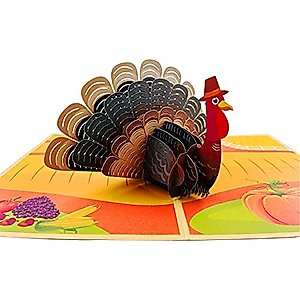 Thanksgiving Cards,3D Pop Up Thanksgiving Greeting Cards best Happy thanksgiving cards for kids with Envelope 1 Pack