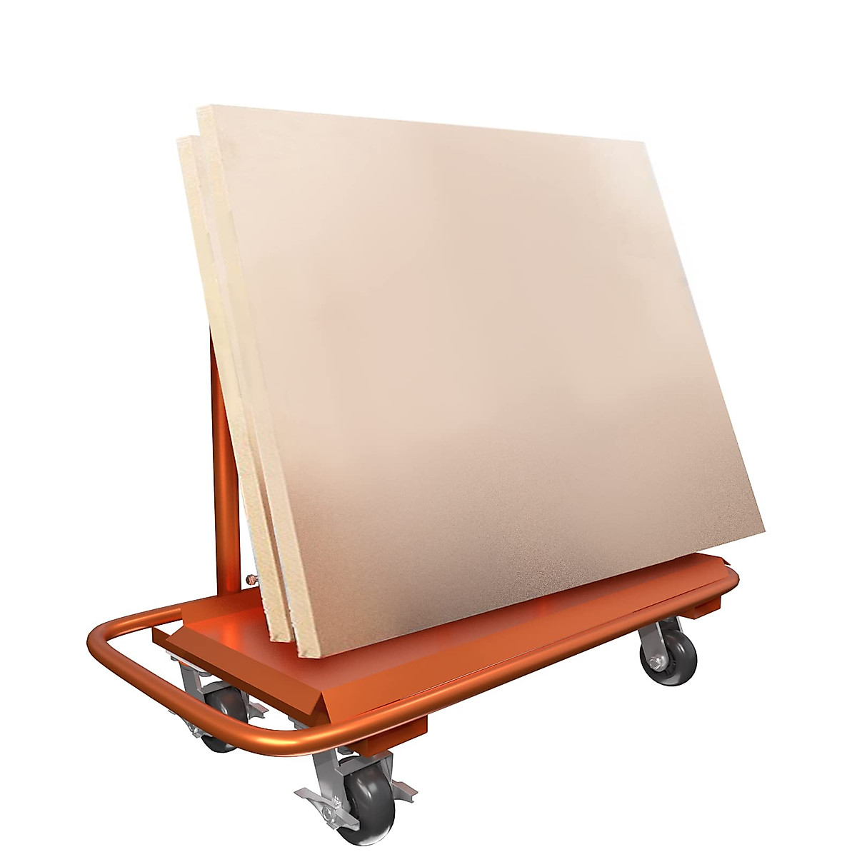 Heavy Duty Drywall Cart, Large Flatbed 3000Lbs Capacity Panel Cart Dolly, Plywood Cart with 6in Swivel Casters(49"L × 25"W × 48"H)