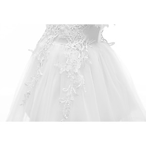 Weileenice Easter White Flower Girl Lace Embroidery Dress 2 3 Kids Baptism Birthday Church Wedding Party Pageant Princess Ball Gown Christmas Little Girls Formal Prom Tutu Tulle Dresses New Year