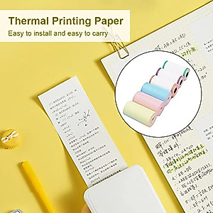 LUKEO 12 Roll Printable Sticker Paper Roll Direct Thermal Paper with Self-adhesive 57x30mm for Paperang P1/P2 Pocket Thermal Printer