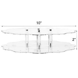 Hacaroa 2 Pack Cake Pop Display Stand, 16 Holes Acylic Clear Lollipop Holder, Decorative Candy Dessert Holder Cupcake Stand for Weddings, Baby Showers, Birthday Parties