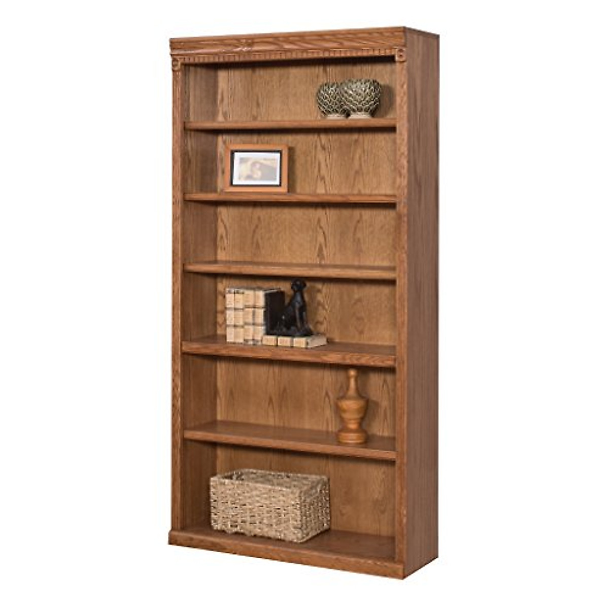 Martin Furniture Huntington Oxford 72" Open Bookcase, Wheat Finish, Fully Assembled