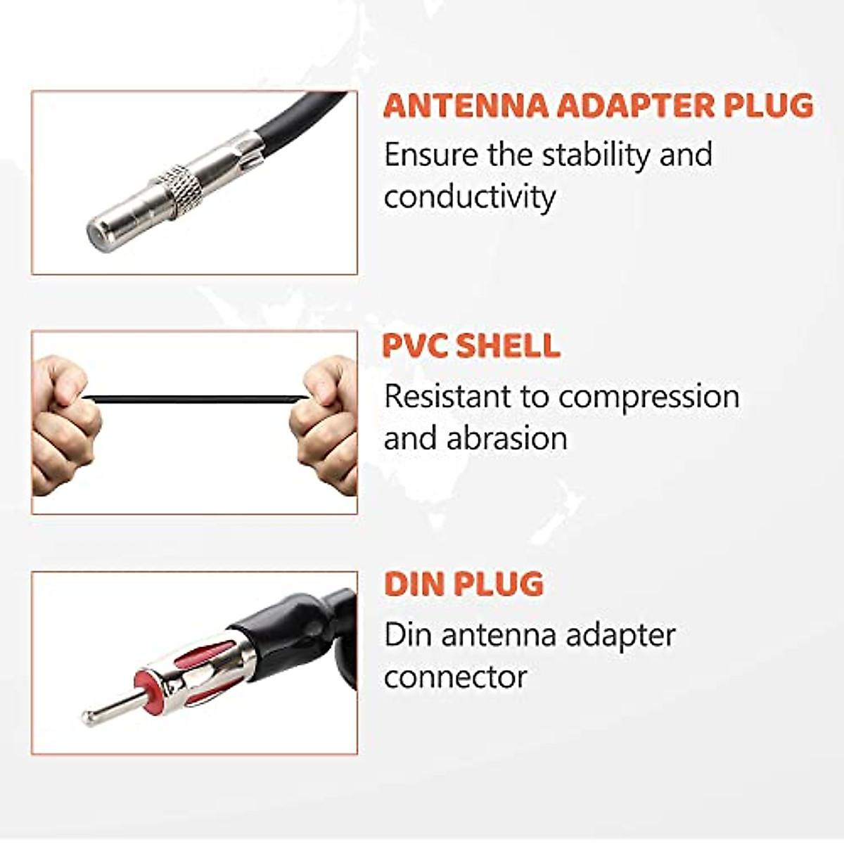 NuIth Car Radio Stereo Wire Harness Connector Antenna Adapter for Ford 2006-2012, Lincoln 2006-2010, Mercury 2006-2009 Fit OEM Radio Amplifier Wiring Harness RCA Adaptor Plug Installation