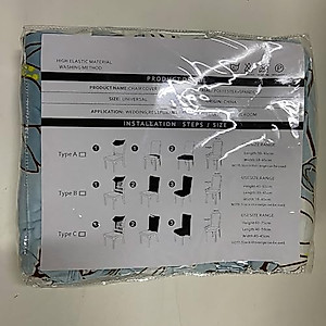 SearchI Dining Room Chair Covers Slipcovers Set of 6, Spandex Super Fit Stretch Removable Washable Kitchen Parsons Chair Covers Protector for Dining Room,Hotel,Ceremony, Flowers