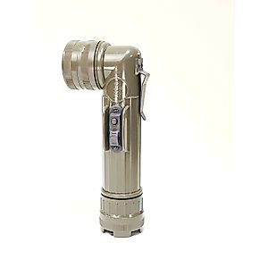Fulton N-47 Waterproof Right Angle Flashlight, Battery Powered, Olive Drab