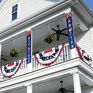 God Bless America Banner Patriotic Porch Decorations National Independence Day Hanging Flags Porch Sign American Memorial Day Party Supplies