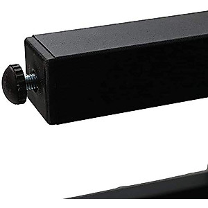 MFSTUDIO Outdoor Bistro Table Round Metal Patio Dining Table Small Side End Adjustable Outdoor Furniture Table,Black