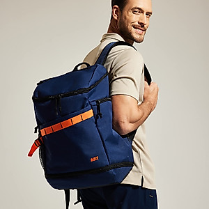 MIER Basketball Backpack Soccer Bag with Shoes/Ball Compartment, Large Sports Back Pack Equipment Bag for Men Women Athletes, 35L, Blue