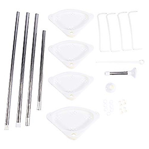 Shower Shelves Rack,4-Tier Bathroom Height 63" -118" Adjustable Telescopic Shower Shelf Shower Corner Rack