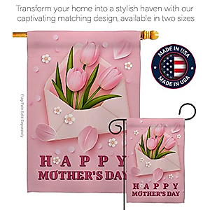 Ornament Collection Mommy Day Mail Garden Flag Set Wood Dowel Family Mother Mom Mama Grandma Love Flowers Parent Sibling Relatives Grandparent House Banner Small Yard Gift Double-Sided, Made in USA