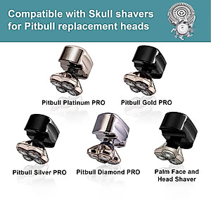Shaver Replacement Blades for Skull Shaver Pitbull Gold PRO Shaver Replacement Blade,Shaver Replacement Heads for Pitbull Platinum Pro Shaver (2Set(8blades)