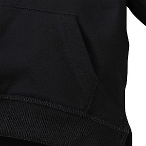 SOBOWO Black Toddler Hoodie Baby Boys Girls Solid Dinosaur Long Sleeve Pullover Sweatshirt Tops with Pocket Tracksuit Outfits (Black, 3-4T)