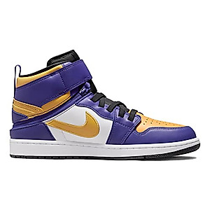 Nike Men's Air Jordan 1 Hi Flyease Sneakers, Dark Concord/Taxi-White-Black, 11