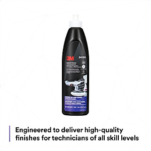 3M Perfect-It Random Orbital Compound, 34130, 1 Pint, Fast Cutting Compound for Automotive Buffing & Polishing