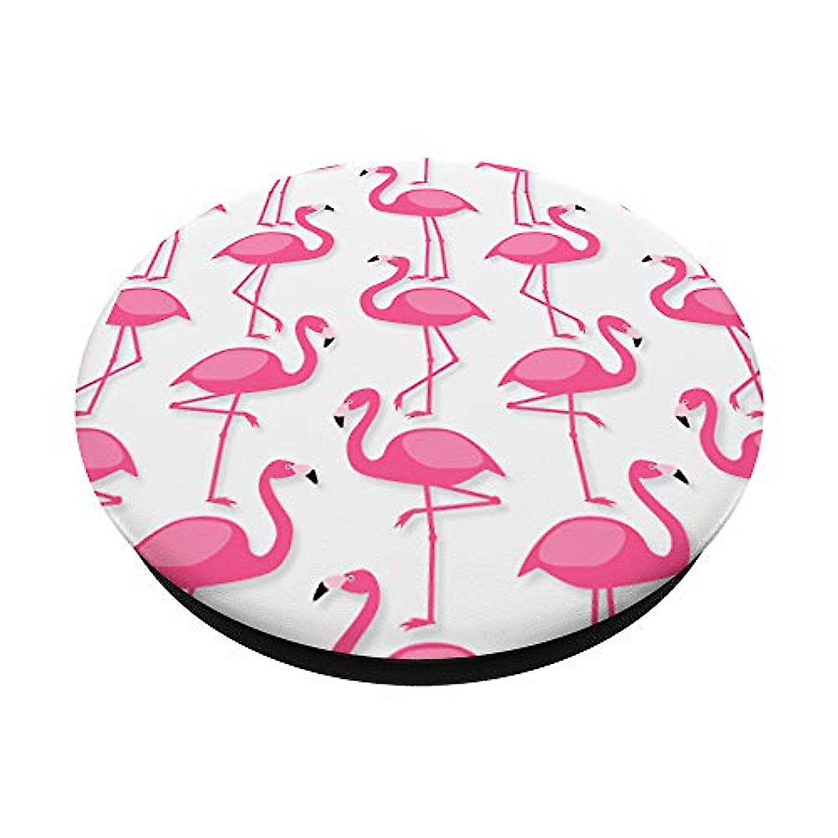 Pink Flamingo Flamenco Party White Background PopSockets Swappable PopGrip