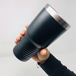 30oz Vacuum Insulated Tumbler Mug, Musical Notes, Personalized Engraving Included (Gray)