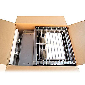 2 Burner Gas Tabletop Griddle, Commercial Gas BBQ Grill 2800Pa Stainless Steel Gas Grill for Outdoor Camping Party Tailgating (2-Burner)