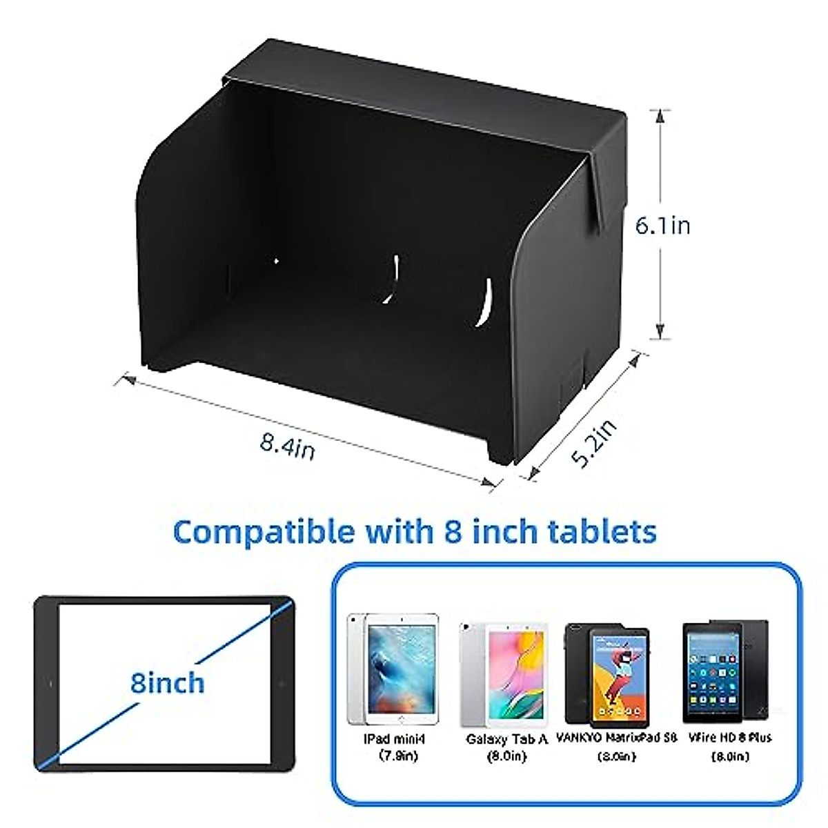 HeiyRC Tablet Sun Hood Sunshade for DJI Mini 2 SE/AIR 3/Mini 3 Pro/Air 2/Air 2S/Mini 2/Mini 3/Mavic 3/Mavic Pro/Spark/Phantom 3 4 Controller Accessories,for 7.9-8inch iPad Mini/Galaxy Tab A/Lenovo