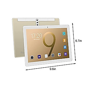 10.1-Inch Tablet Computer Upgraded 2+16g 10-Core Android Ultra-Thin HD Screen Learning Game Video Office Tablet Supports Sim Communication Function 3800mah Batter (Gold)