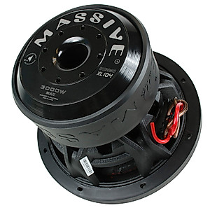 Massive Audio SUMMOXL104-10 Inch Car Audio Subwoofer, High Performance Subwoofer for Cars, Trucks, Jeeps - 10" Subwoofer 1500 Watt RMS, 3000w MAX Dual 4 Ohm, 3 Inch Voice Coil. Sold Individually