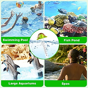 LED Floating Pool Thermometer, Large Display with String Easy to Read, Shatter Resistant, for Outdoor & Indoor Swimming Pools, Spas, Hot Tubs & Aquariums (Turtle)
