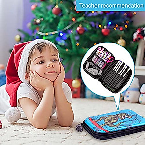 gxtvo Kids Pencil Case for Boys, Cute Dinosaur Pencil Box, School Large Capacity Pencil Bag with Double Zipper