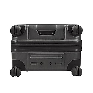 Traveler's Choice Silverwood Polycarbonate Hardside Expandable Spinner Luggage, Brushed Metal, Checked-Medium 26-Inch