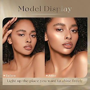 HOSAILY Body Glitter Spray, Moisturizing Bronze Body Shimmer Luminizer Glow Illuminator Quick-Drying and Non-Sticky Glitter Spray Liquid Highlighter Spray for Face Hair Body Glitter, 60ML -Rose Gold