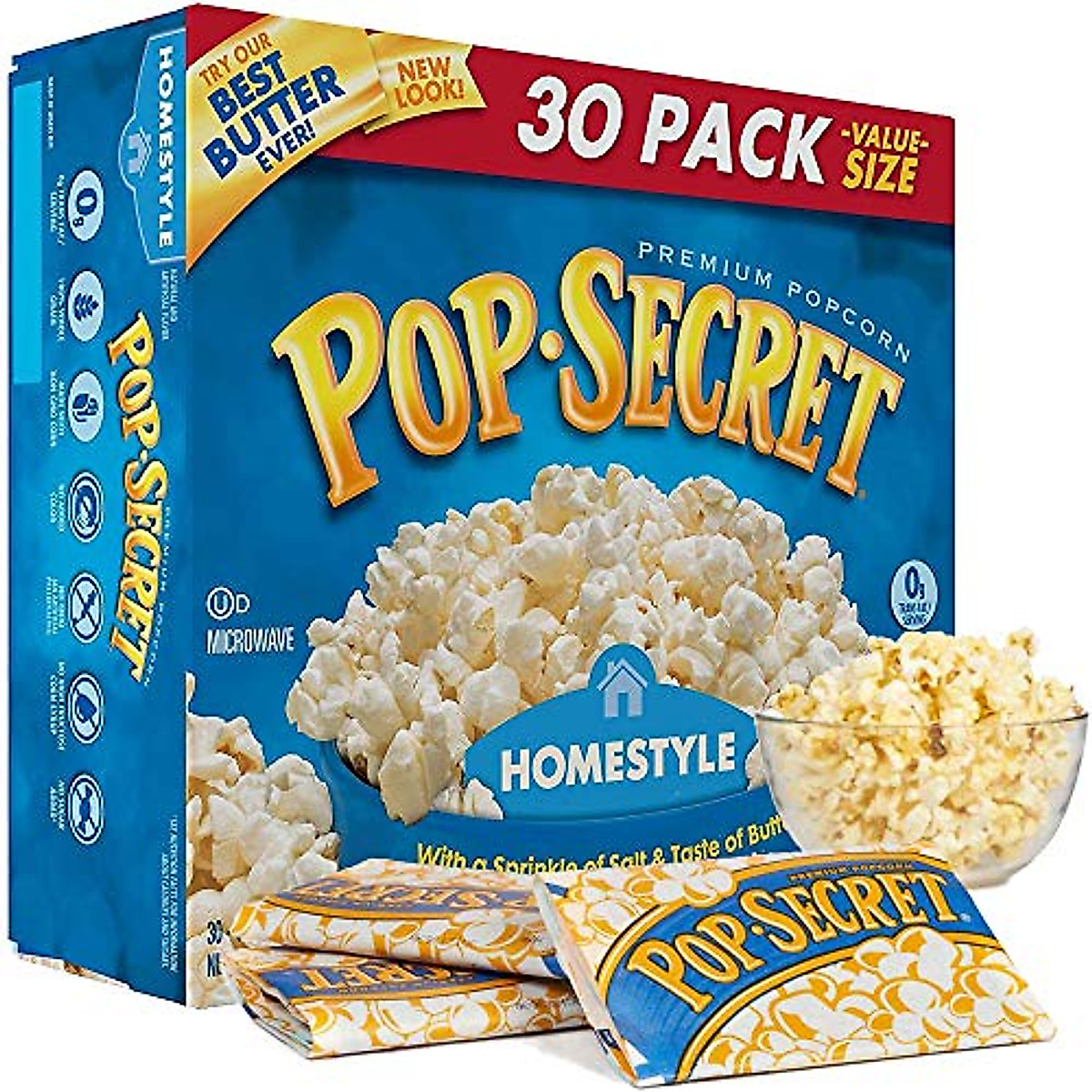 Pop Secret Homestyle Microwave Popcorn, 30 ct.