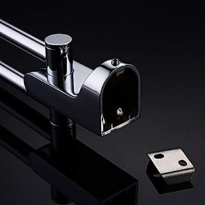 2-Arm Rotating Thicken Bathroom Towel Holder, Wall Mounted Towel Hanger Rack Kitchen Home Storage Towel Rack Bath Towel Holder Bathroom Item Rack/Sier