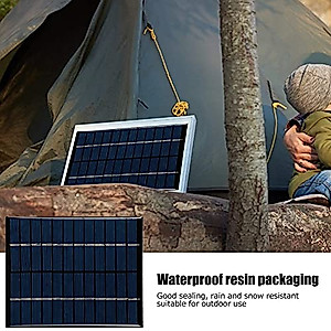 Yosoo Solar Panel Battery Charger, 2W 12V DIY Polycrystalline Silicon Solar Panel High-Efficiency Module Good Sealing Mini Solar Panel for Solar Light Science Project Charging