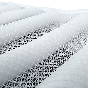 HANGERWORLD Medium Mesh Net Wash Bag - Padded to Protect Sneakers/Shoes Washing Machine Friendly - White, 3.5inch x 7.4inch