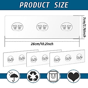 8 Pcs Corner Shower Caddy Adhesive Sticker Replacement 3 Hooks for Shower Caddy Rack Shelf Soap Dish Basket Wall Hanging Hook with Strong Sticky, No Drilling Bath Toilet Kitchen Organizer Accessories