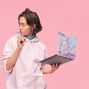 Laptop Skin Sticker Decal,13.3" 14" 15" 15.4" 15.6 inch Laptop Universal Vinyl Skin Sticker Cover,Dustproof Waterproof Reusable Art Decal Protector with Free 2 Wrist Pads (Marble 6)