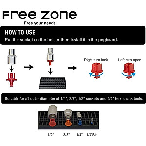 FREE ZONE - Bit Organizer Set (Black) | 158 Hole Bit Storage | 1/4 Inch Hex Bit & Drive Bit Adapter Storage | Screwdriver Toolbox Organizer | Tools are Not Included