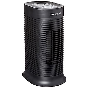 Honeywell AllergenPlus HEPA Tower Air Purifier, Airborne Allergen Reducer for Small Rooms (75 sq ft), Black - Wildlfire/Smoke, Pollen, Pet Dander, and Dust Air Purifier, HPA060