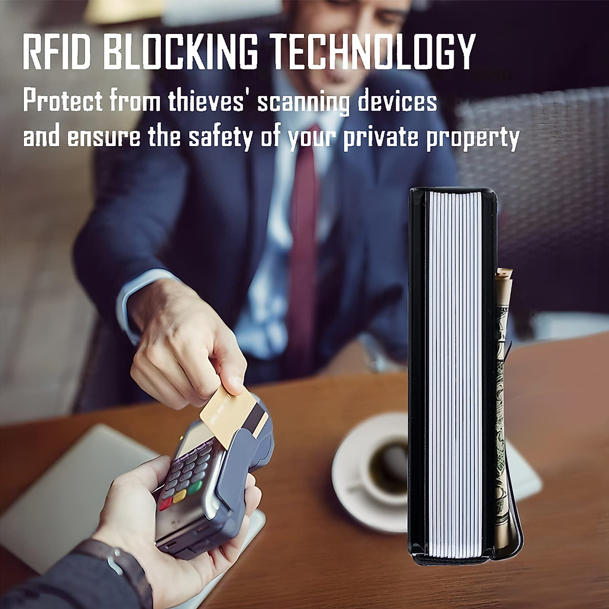 dicilly Minimalist wallets for Men - Christian gifts for men - RFID Blocking Engraved Metal tactical Wallet for Men - Aluminum Credit Card Holder for Fathers gift