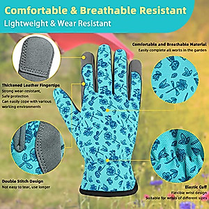 Long Gardening Gloves for Women Thorn Proof, Comfortable Soft Leather Garden Gloves for Gardening, Cleaning, Digging