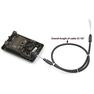 KUANYUOO Flapper Style Recliner Release Handle,Recliner-Handles Lane Replacement for Lane and Action,2 5/8" Exposed Wire,Oval tip,Overall Length of Cable 23 1/2" (Brown)