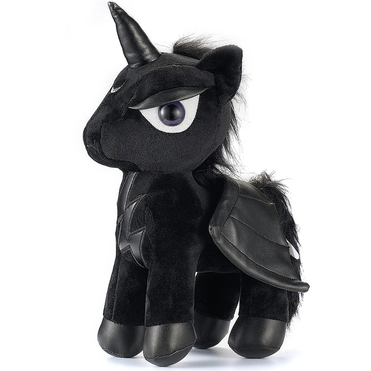 MostaShow Black Unicorn Plush, Weighted Stuffed Animal, Soft Plushie Toys, Gifts for Boys Girls Baby Kids -14 Inch