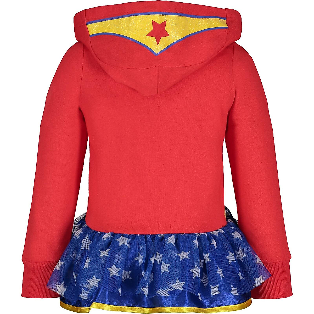 WARNER BROS Justice League Wonder Woman Little Girls Zip Up Costume Hoodie Red 7-8