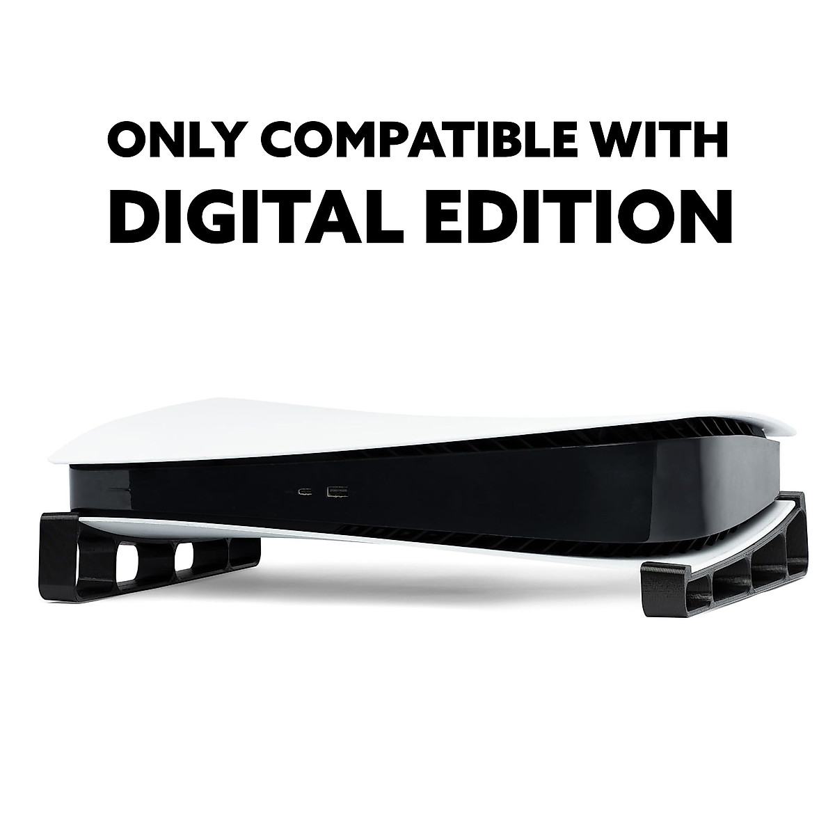 Glistco Skates - Horizontal Stand Compatible with PS5 - Digital Edition (Black)