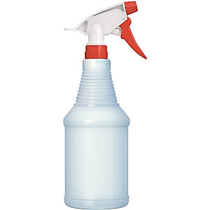 Plastic Spray Bottles with Sprayers - 32 oz Empty Spray Bottles for Cleaning Solutions, Plant Watering, Animal Training and More - No Clog & Leak Proof Heavy Duty Spray Bottles with Sprayers - 4 Pack