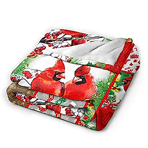 Cardinal Bird Gift Cardinal Throw Blanket(50"X40") Lightweight Flannel Fleece Blanket for Couch Bed Sofa Travelling Camping for Kids Adults