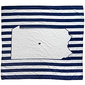 State College Penn State Baby Blanket Organic Cotton Muslin Swaddle Blanket - 47" x 43" - Fans of PSU Baby Gift for Boys Girls Newborn Receiving Blankets