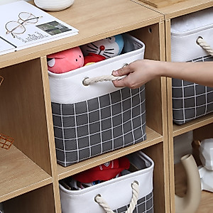 Kerhouze 11 Inch Fabric Storage Cubes Cubby Storage Bins Foldable Baskets for Organizing Shevles Closet Nursery Toys
